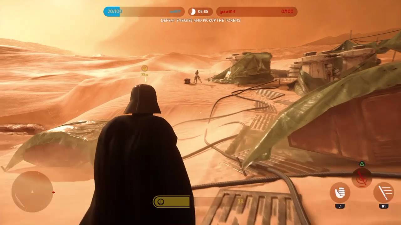 Darth Vader and Luke Skywalker saber lock animation. Battlefront ...