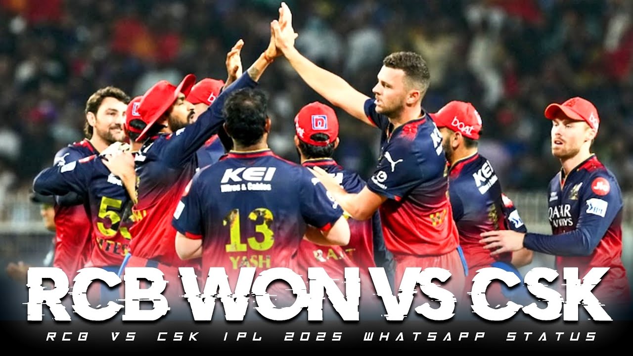 RCB Won vs Csk Status 💥 • Rcb Winning status vs Csk Ipl 2025• Rcb Won ...