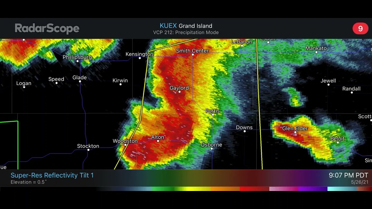 Extremely Severe Thunderstorms on Radar - 5/26/21 - YouTube