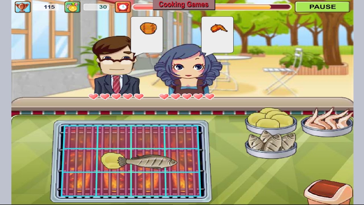 Cooking Games/ HOT BBQ PARTY - new employees, food cooking games - YouTube