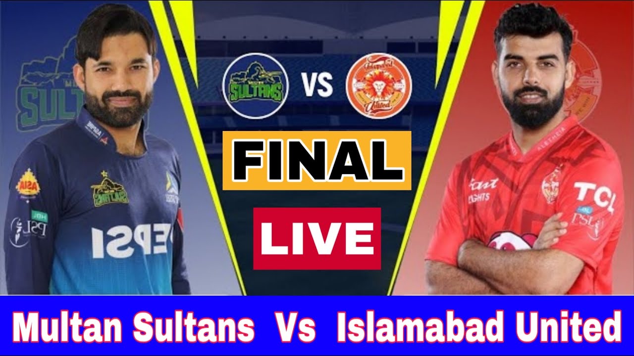 LIVE PSL 9 Final | Islamabad United Vs Multan Sultans | Final PSL 2024 ...
