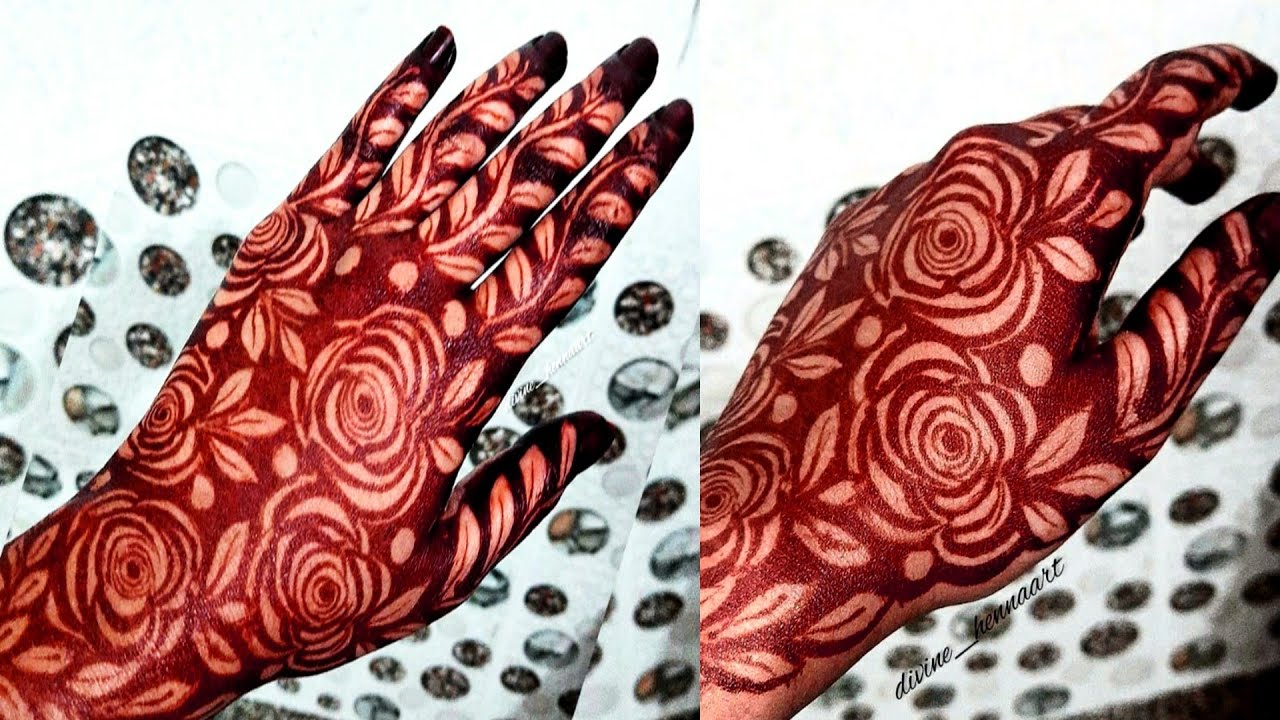 New Bharwa Mehndi Design for Back Hand|Back Hand Bharwa Mehndi Design ...