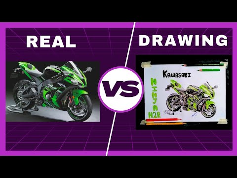 Ninja H2r drawing with Brito colour pencil/#art #ninja #kawasaki #viral ...