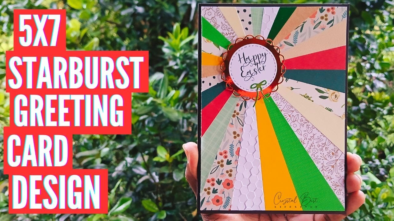 5x7 Starburst Card | Easter Greetings | Papercraft Technique | Tutorial ...