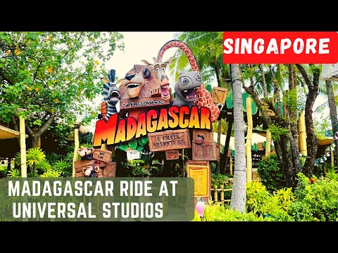 Madagascar Ride in Universal Studios Singapore || Adventure Ride || 4K Full HD Video