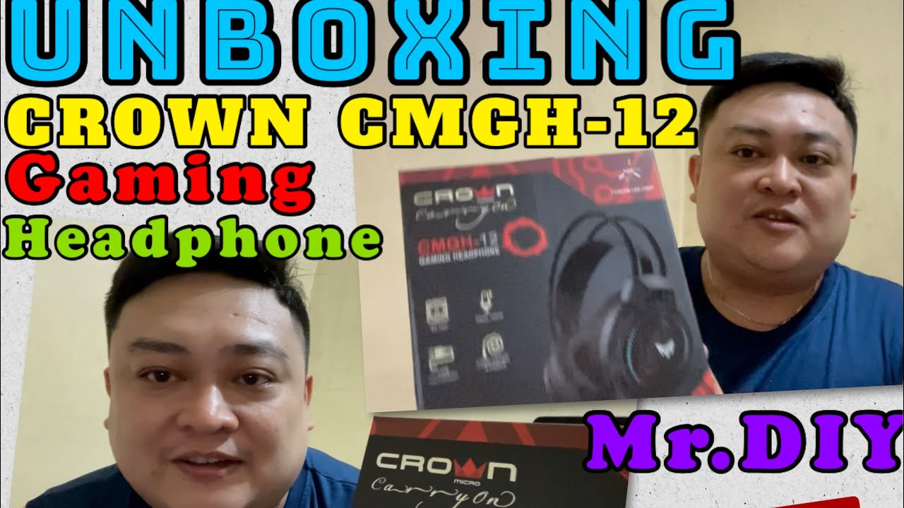 UNBOXING - CROWN CMGH-12 GAMING HEADPHONE #mrdiy - YouTube