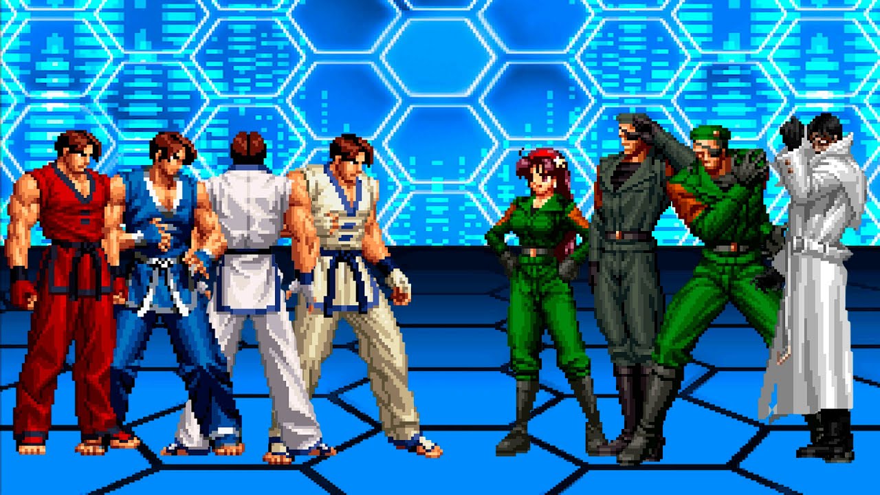 [KOF Mugen] Kim Kaphwan Team vs Heidern Team - YouTube