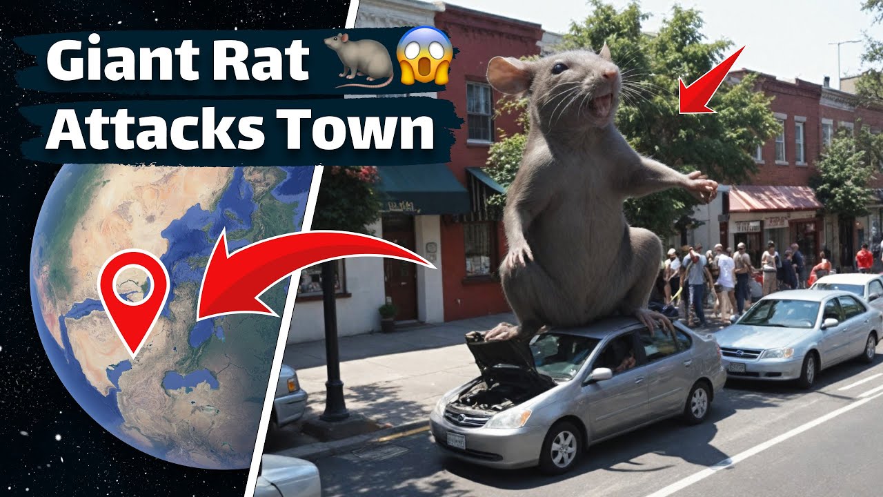 Giant Rat Attacks Town 🐀😱 on Google Earth 🌎 and Google Maps # ...