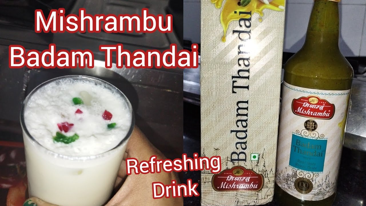 Mishrambu Dry Nut Syrup/Badam Thandai/Summer Refreshing Drink/2 min ...