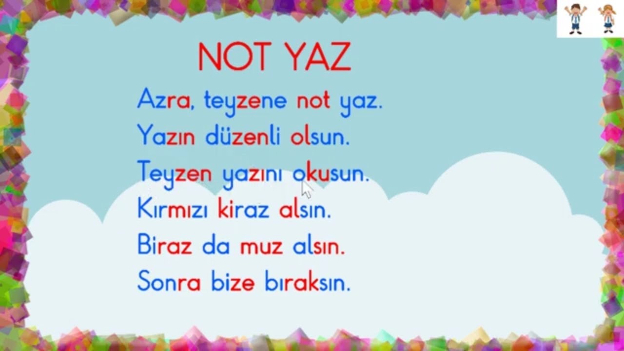 Z HARFİ METİN OKUMA 5 METİN - YouTube