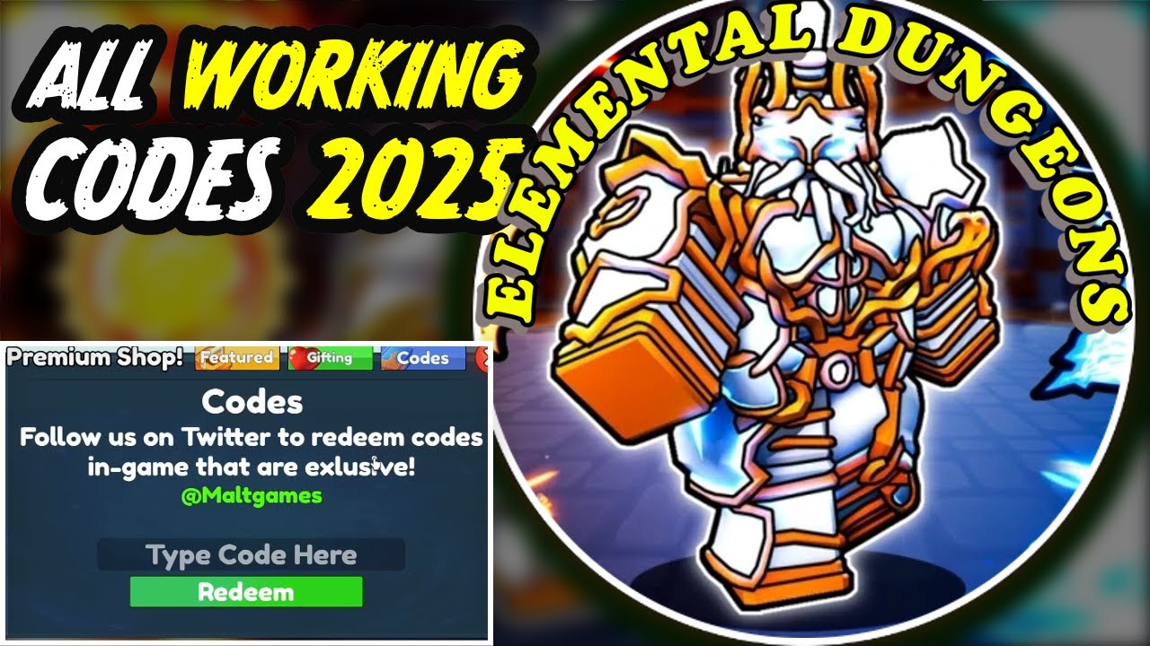Elemental Dungeons Codes for June 2025 ⚠️New⚠️ ALL WORKING CODES Roblox ...