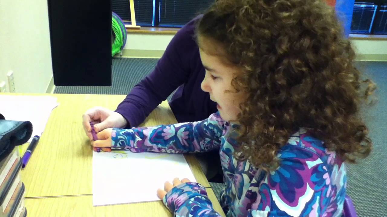 Practicing Writing Her Name - YouTube