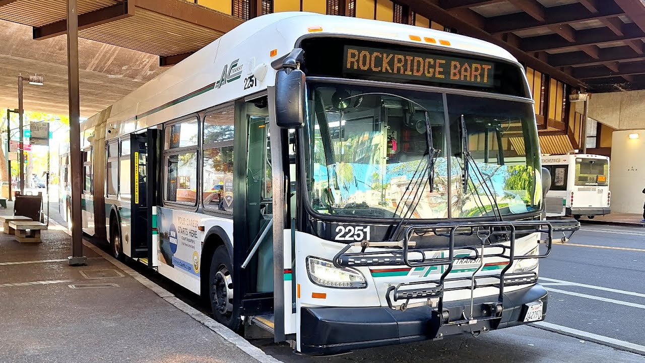AC Transit: 2017 New Flyer XD60 #2251 on Bart Bus Bridge - Lafayette to Rockridge - YouTube