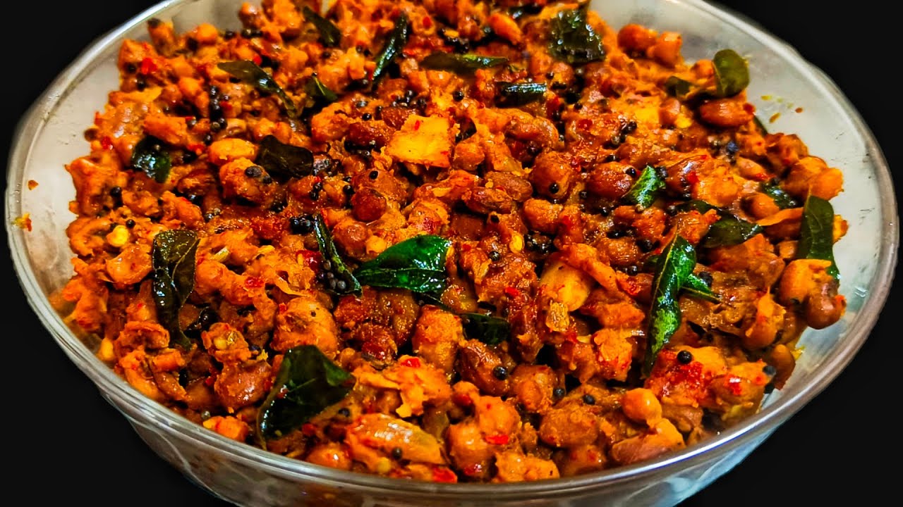 Kerala Style Vanpayar Thoran | Karamani Kootu Recipe in Tamil | Thattai ...