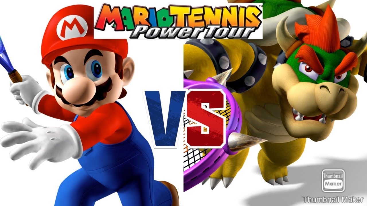 Mario Tennis Power Tour - Mario vs Bowser - YouTube