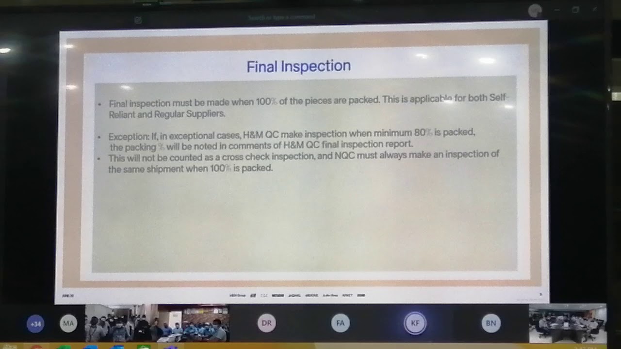 H&M QC/NQC inspection method for improved customer perceived quality ...