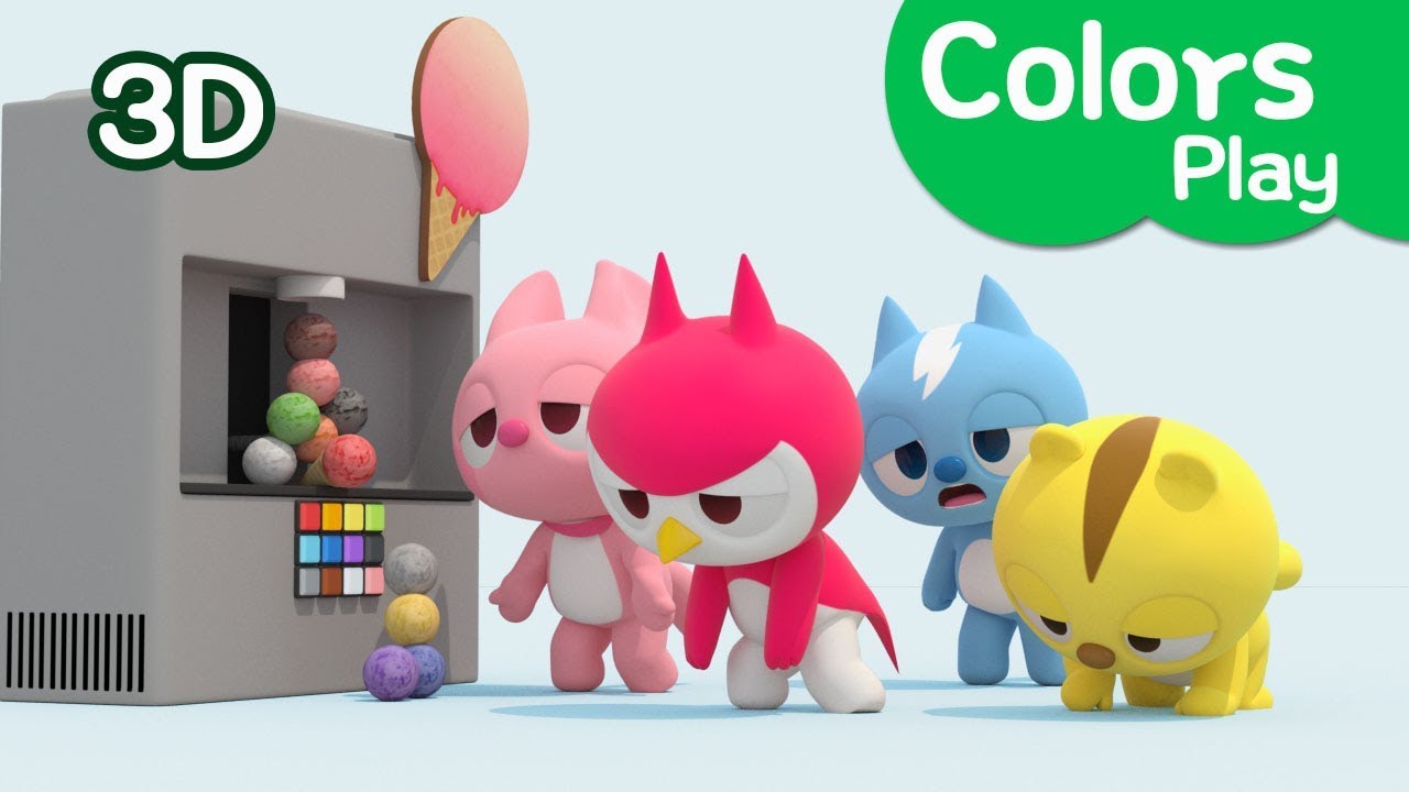 [Miniforce] Learn colors | Colors Play | vending ice cream and eating ...