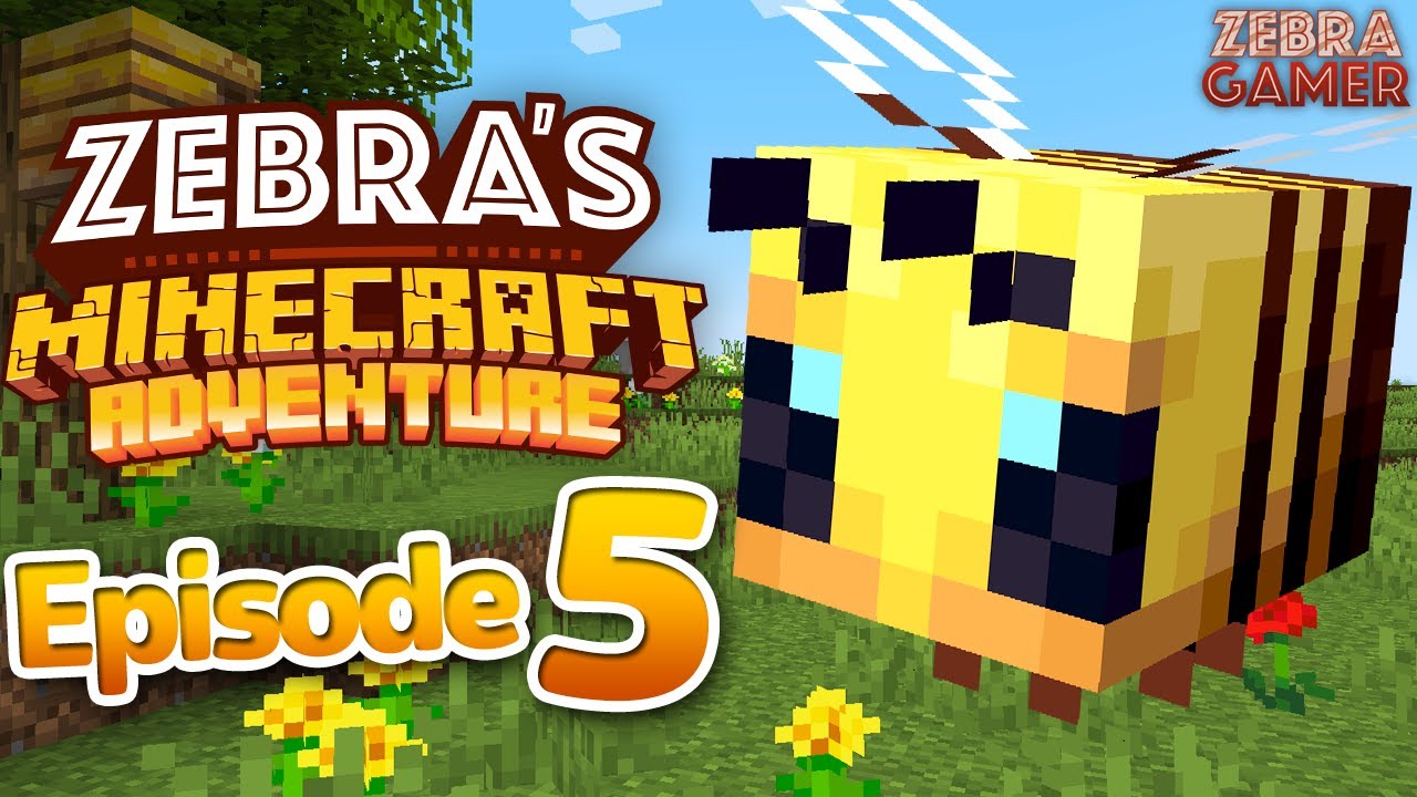 Zebra's Minecraft Adventure Part 5 - Befriending Bees! - YouTube