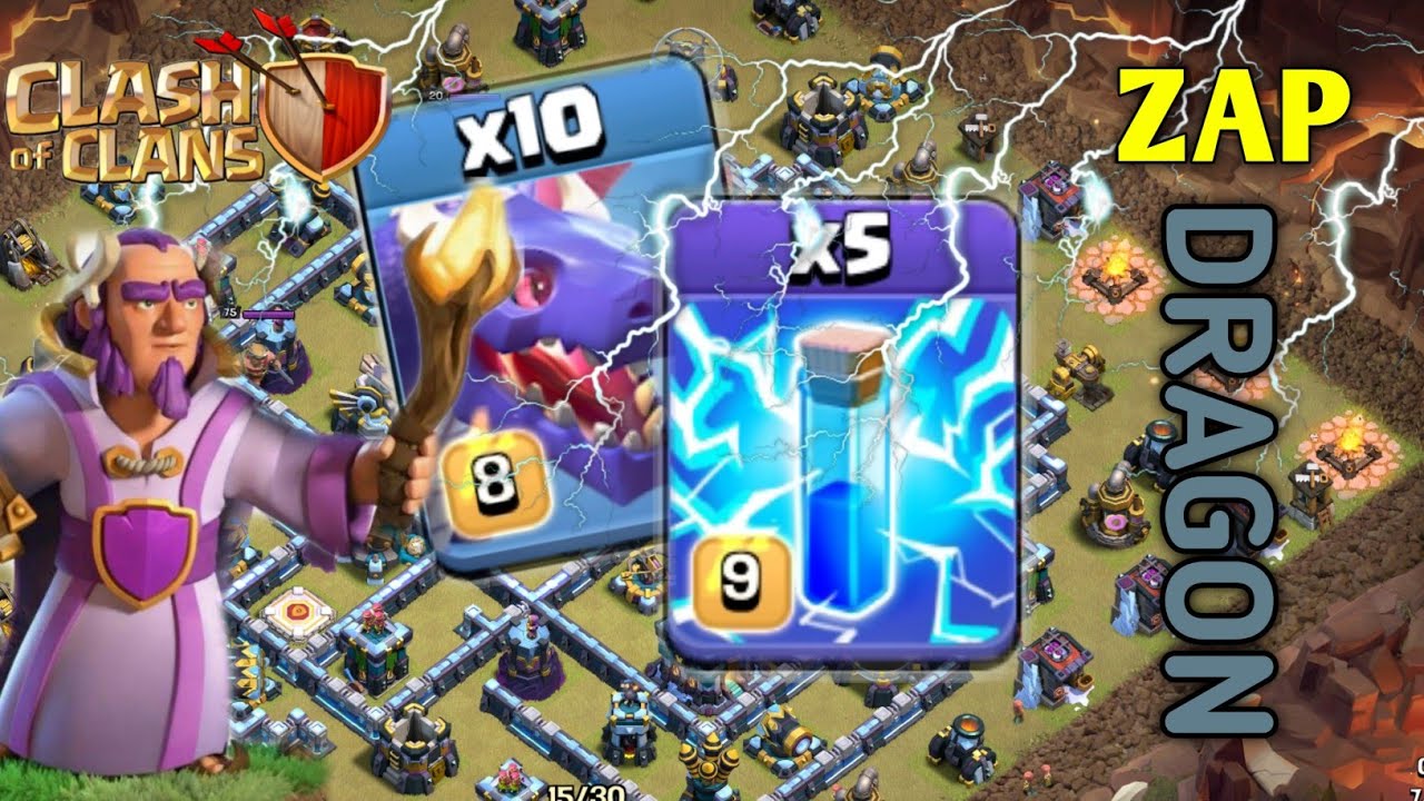 Why zap dragon are so powerful!?🤔 see how anti 3star base destroyed by ...