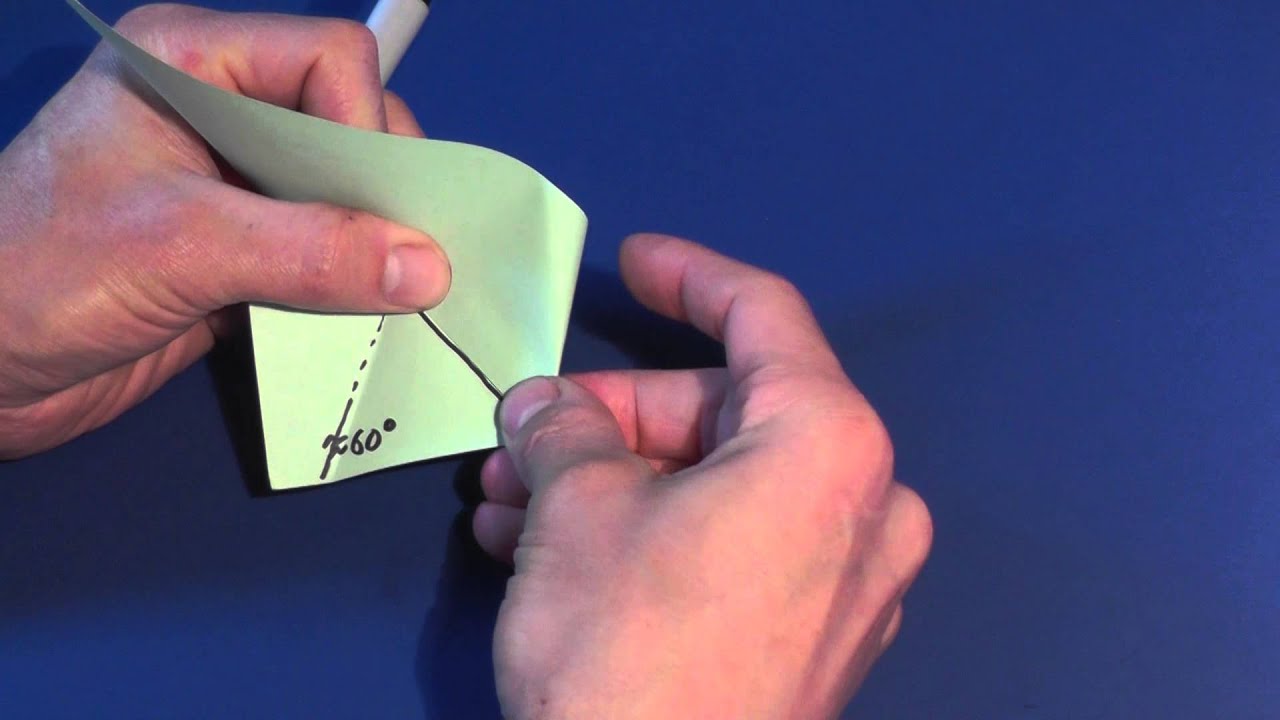 How to Fold a Series of Equilateral Triangles - YouTube