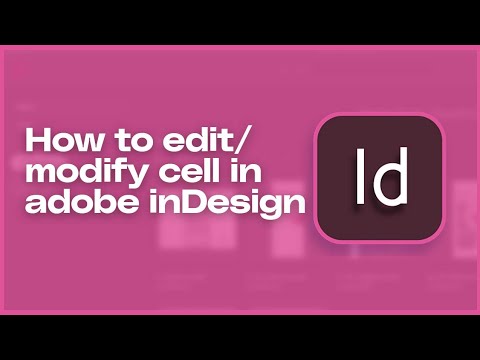 how to edit/modify cell in adobe InDesign - YouTube