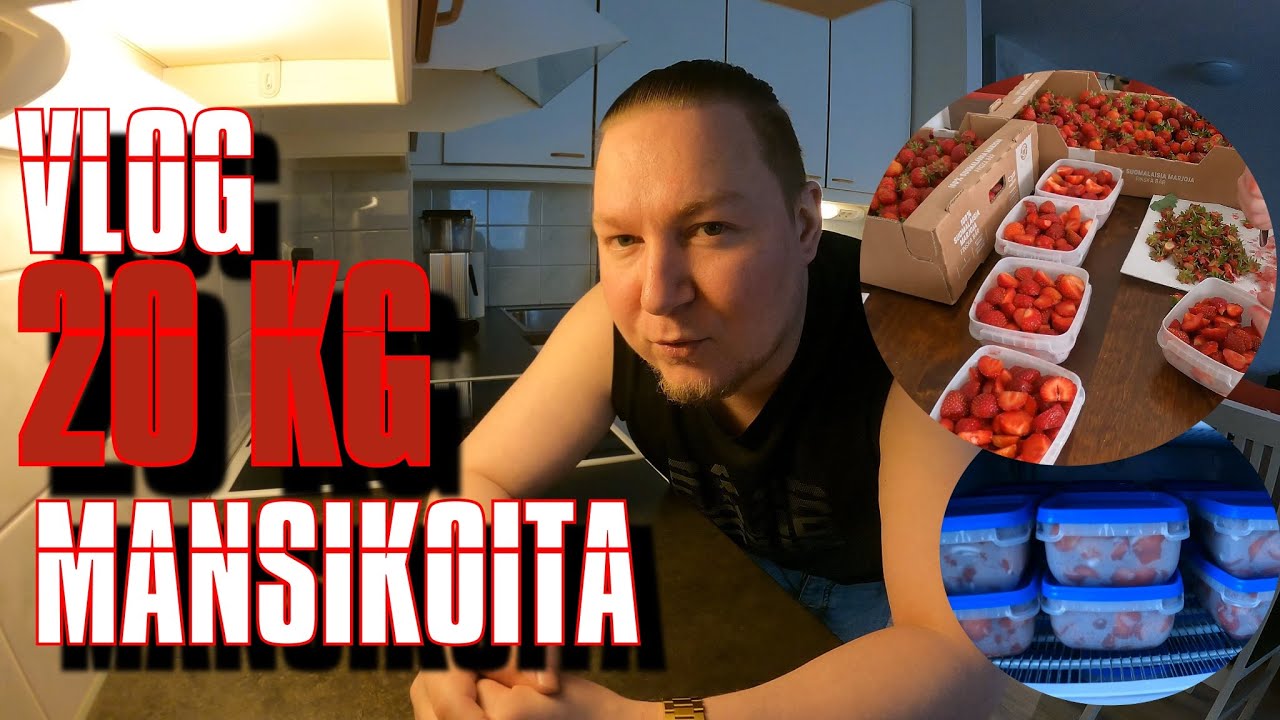 Mansikoiden pakastus (20kg) ja tulossa mökkivlogia || VLOG - YouTube