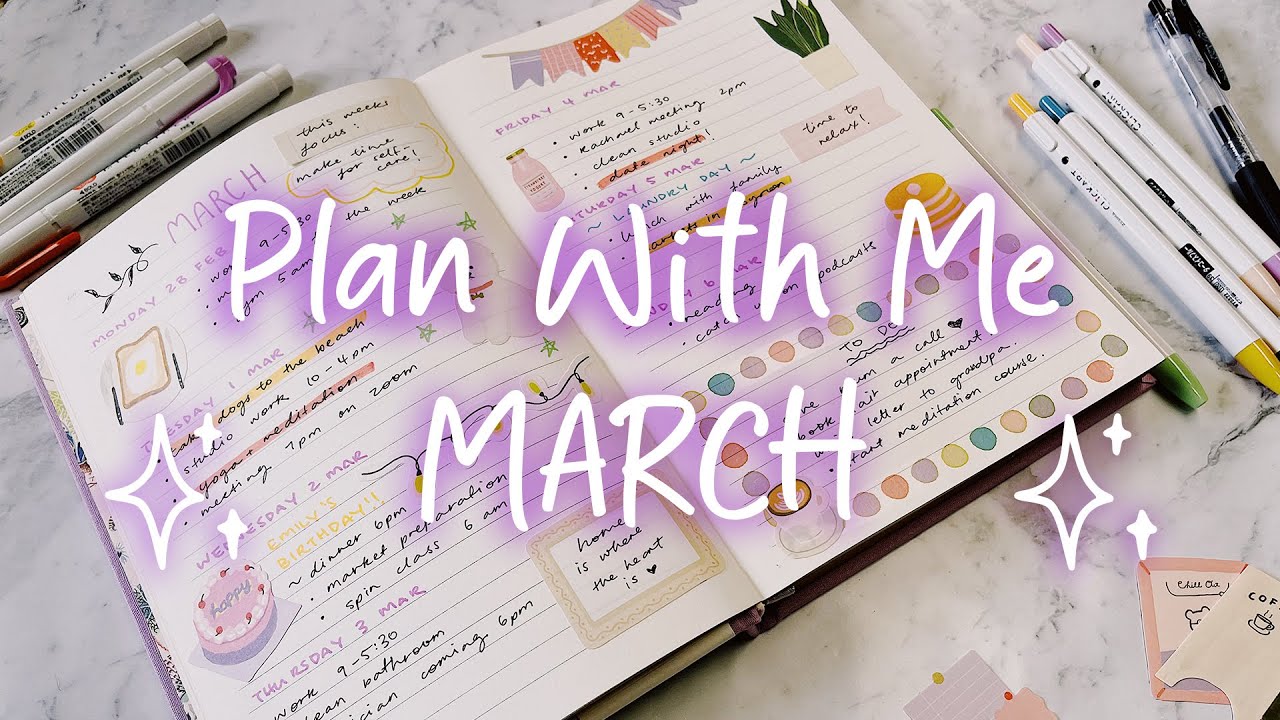 Plan With Me! March 2022 - YouTube