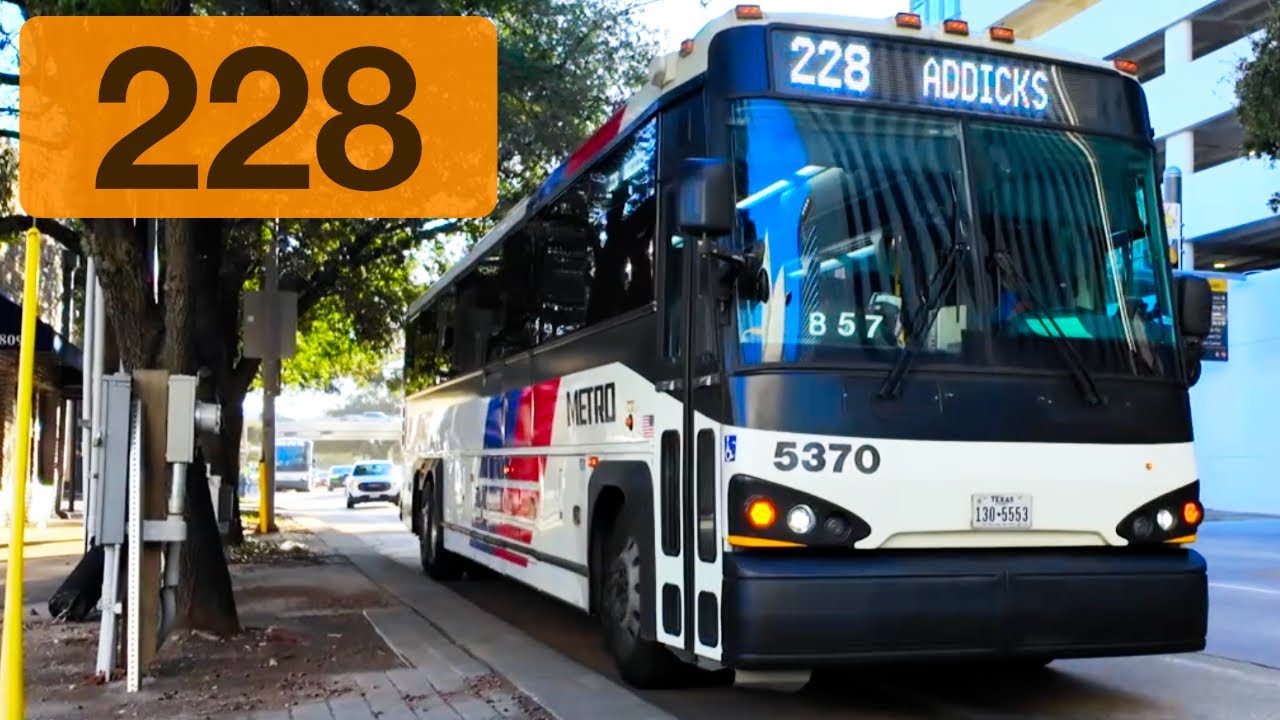 Houston METRO Bus 228, Downtown Houston to Addicks Park & Ride via IH ...