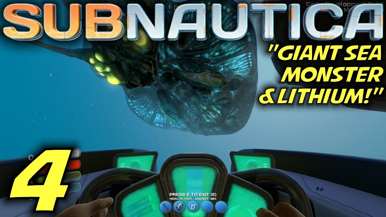 Subnautica Gameplay / Let's Play (S-2) -Ep. 4- "Giant Sea Monster ...
