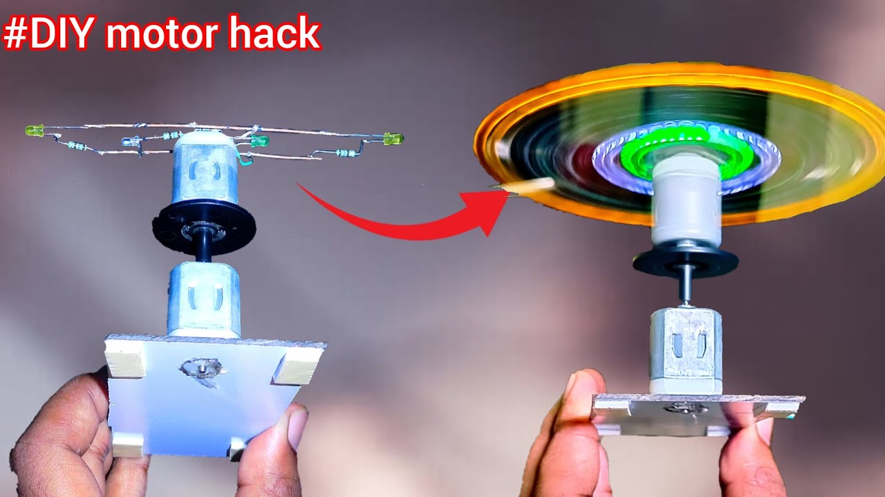 Dc motor as generator to light up leds, A perfect home decoration light ...
