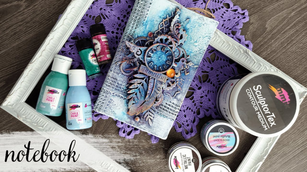 Altered Notebook Mixed Media Tutorial - YouTube
