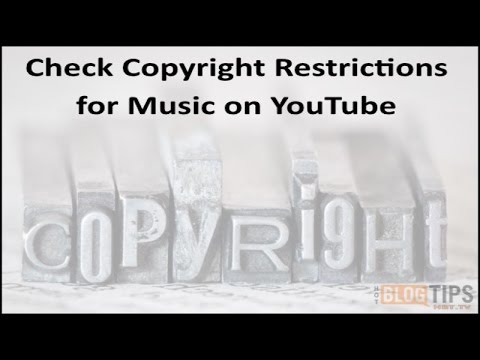 Check Copyright Restrictions for Music on YouTube - YouTube