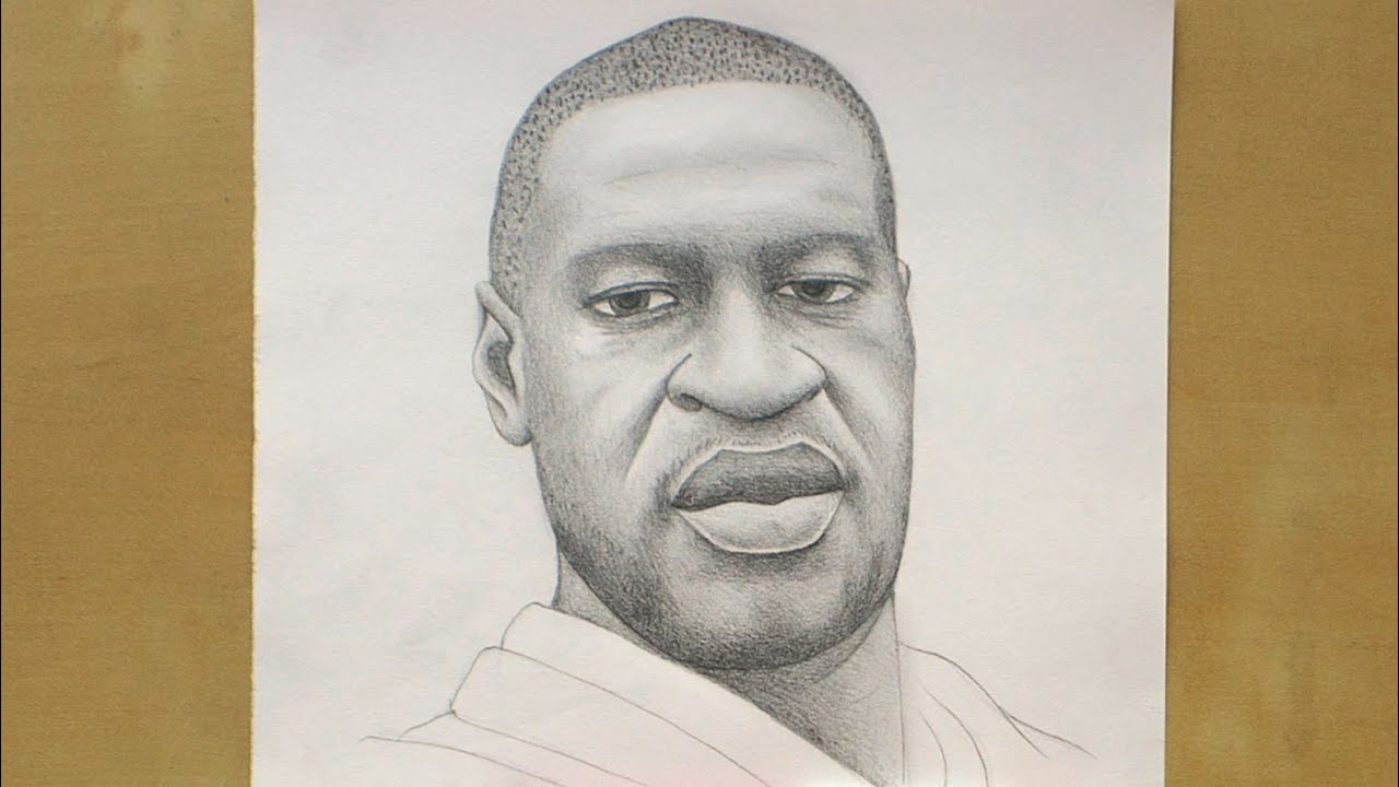 George Floyd: Time lapse pencil drawing of George Floyd put to music ...