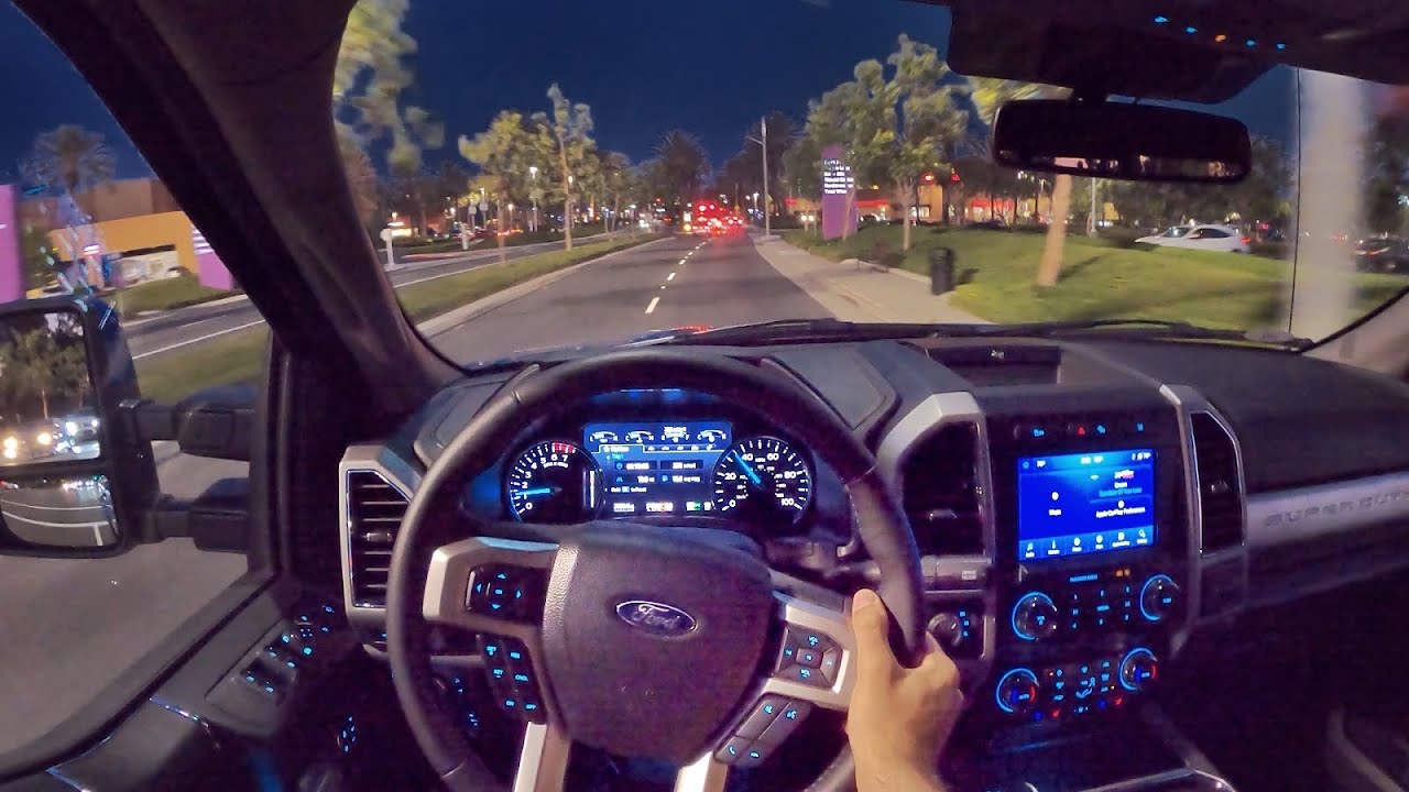 2021 Ford F-250 Super Duty 7.3L V8 Tremor POV Night Drive (3D Audio ...