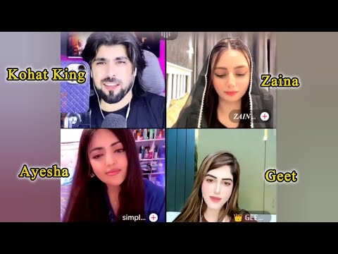 Kohat King and Geet vs Zaina and Ayesha| Tiktok live match| Tiktok funny video | Entertainment 2.12