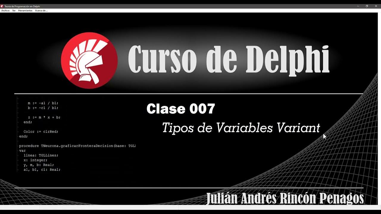 Curso de Delphi Clase 007 Tipos de Variables Variant - YouTube