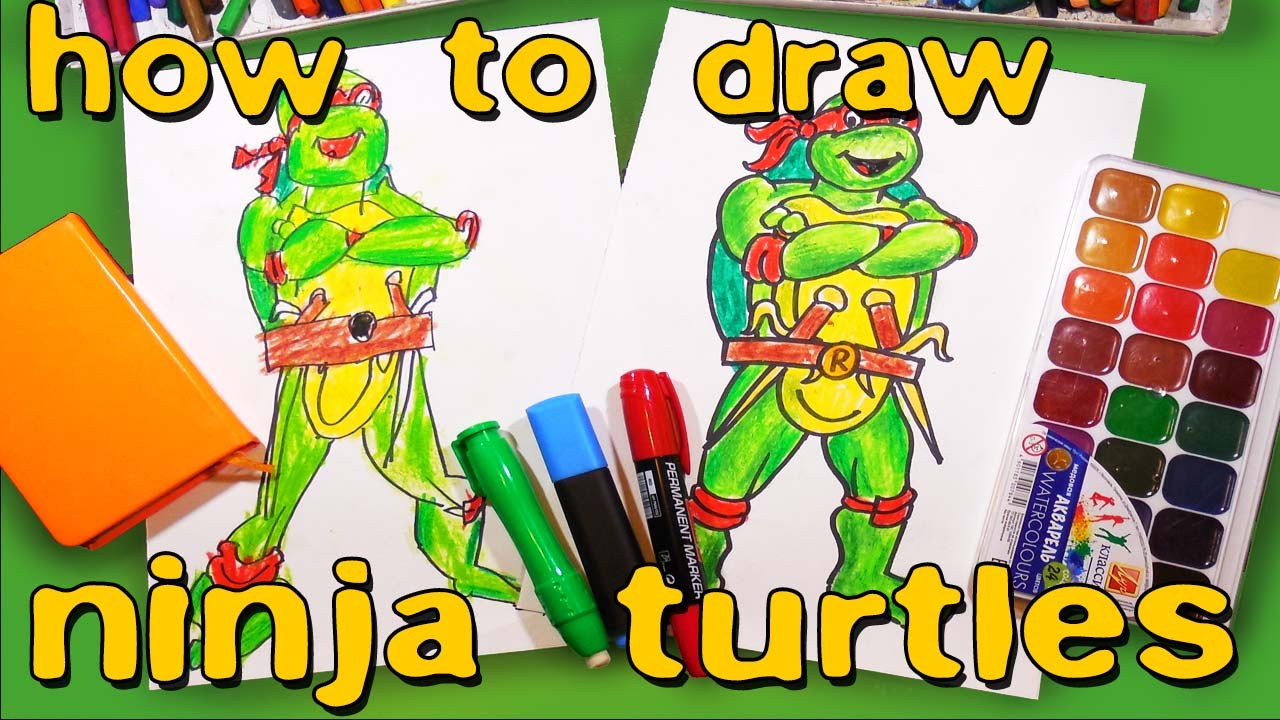 How to draw ninja turtles Raphael - YouTube