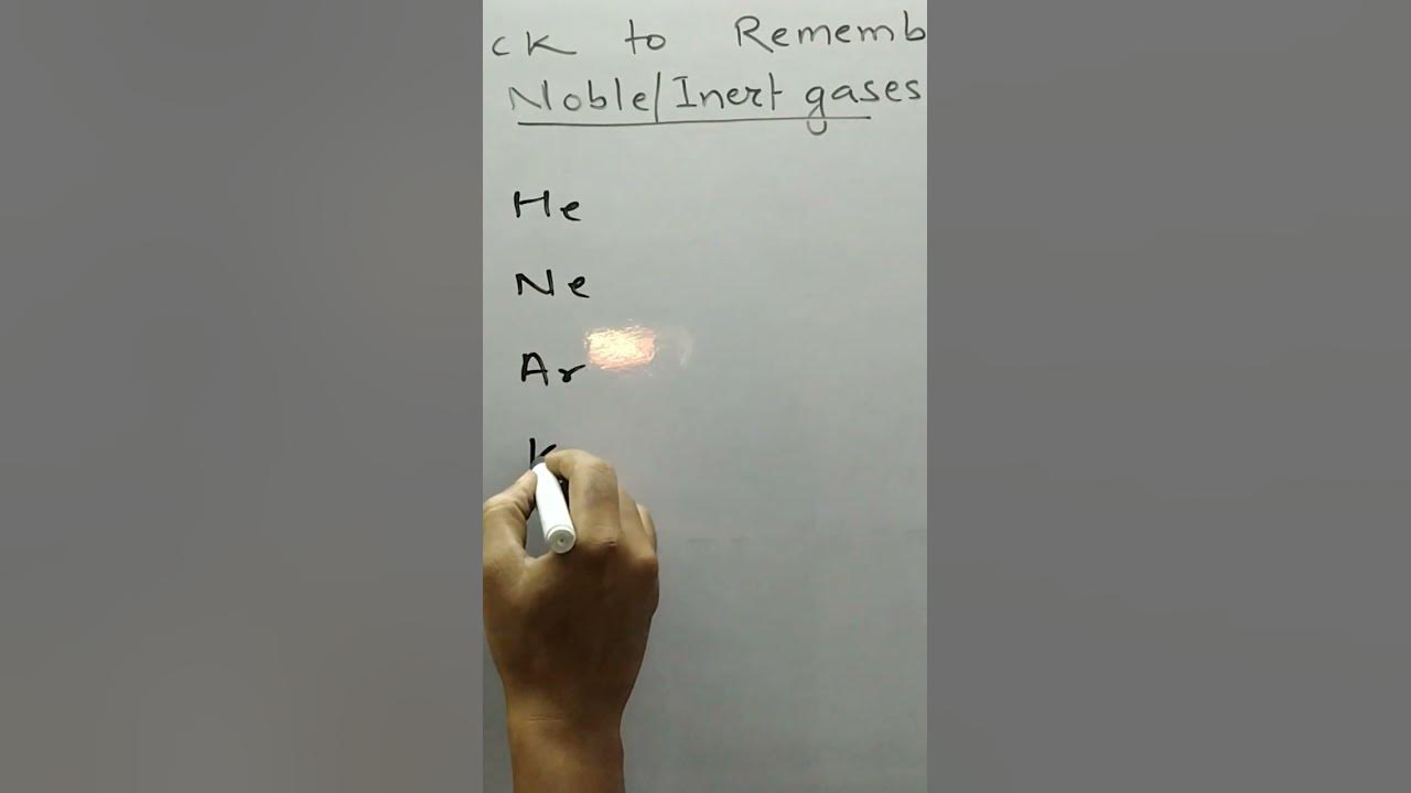 Trick to remember NOBLE or INERT GASES - YouTube