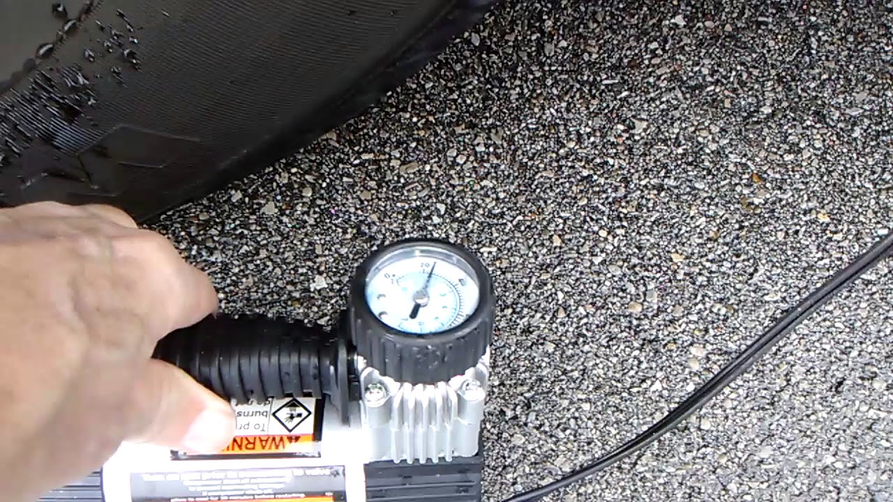 Harbor Freight 12V air compressor - YouTube