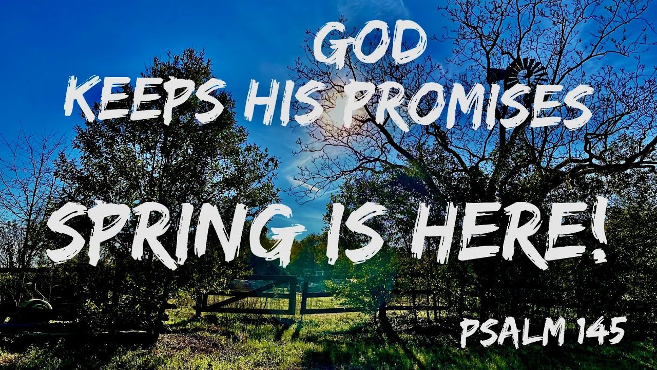 God Keeps His Promises: Spring is Here!! Psalm 145 - YouTube