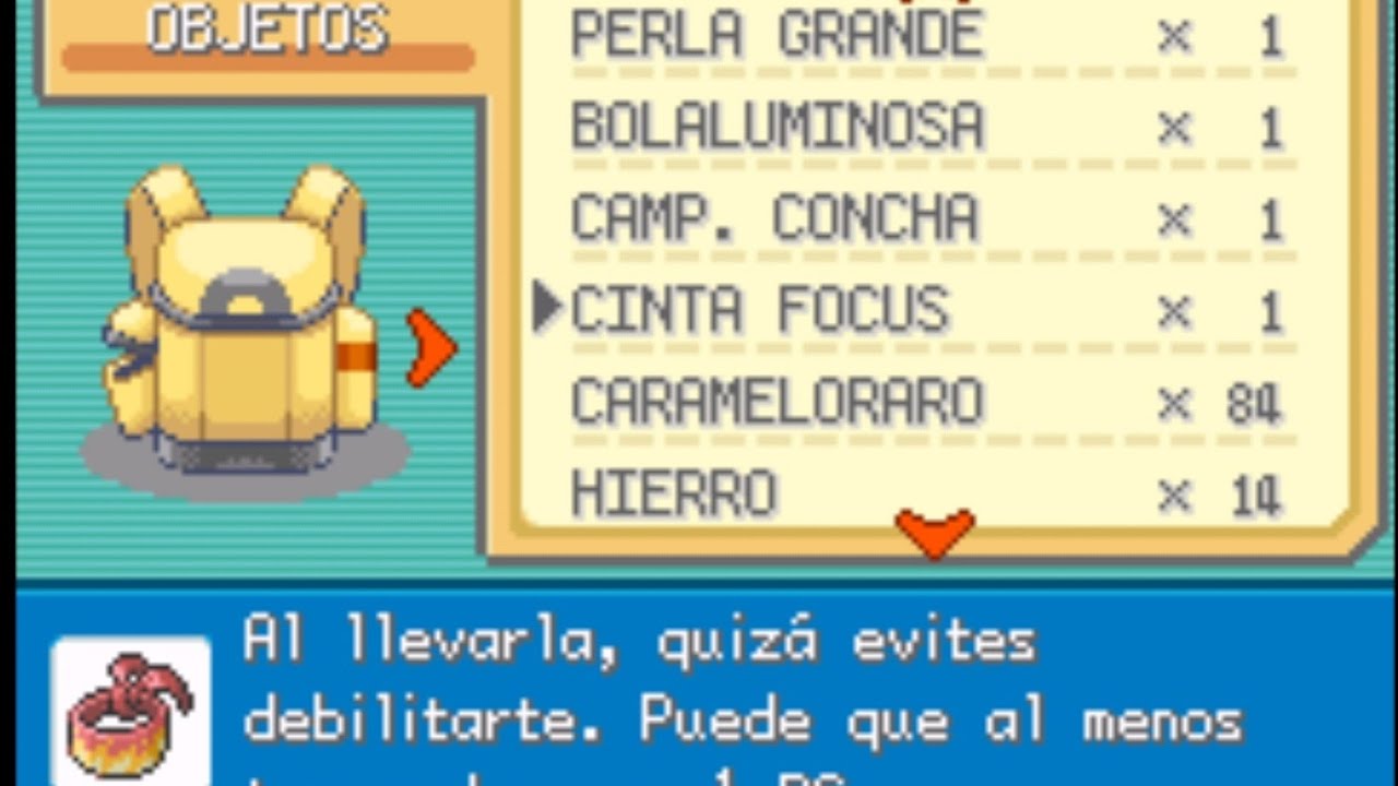Cómo conseguir la cinta o banda Focus💪 en Pokémon rojo fuego y verde ...