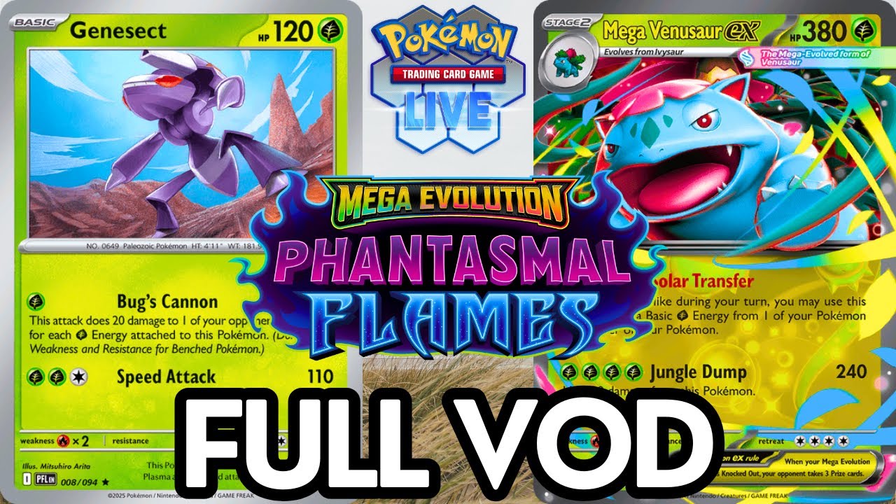 Baby Genesect w/ Mega Venusaur ex stream from December 8th, 2025 - YouTube