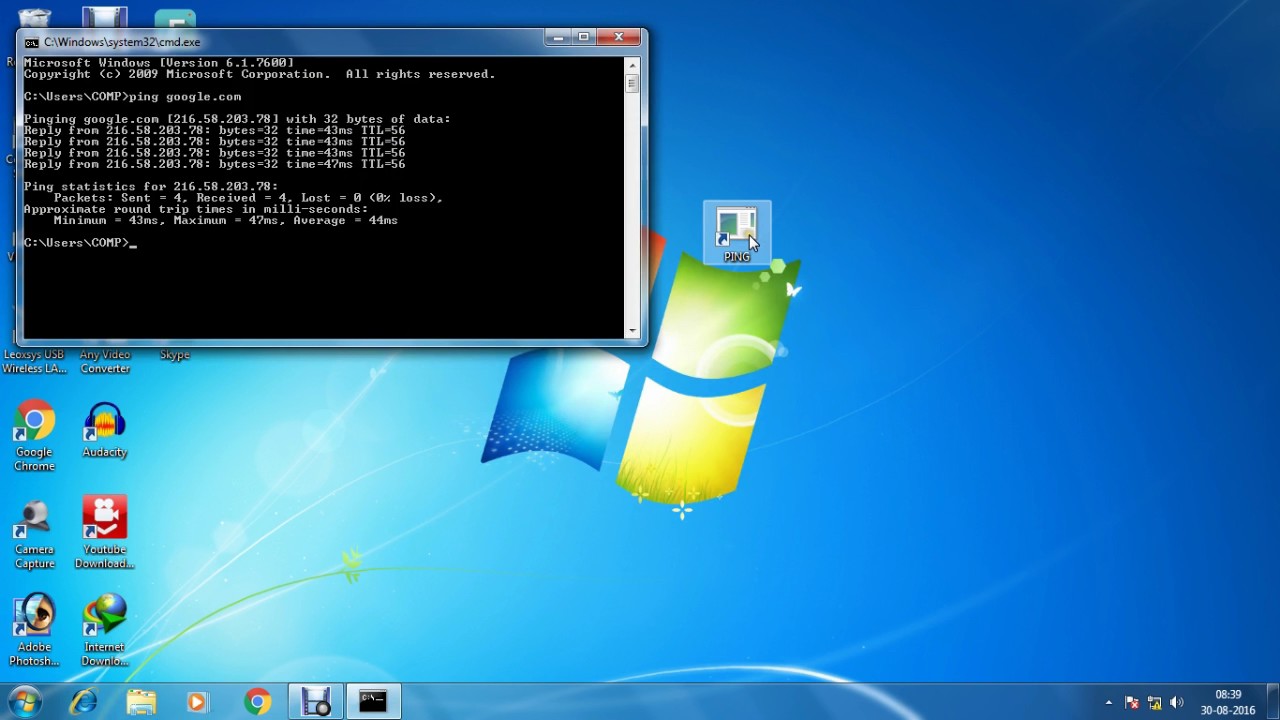 ping ip address - YouTube