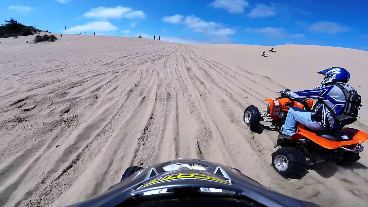 Oregon dunes ride on 2008 KFX450r and KFX400 from Horsfall on 4-1-16 ...