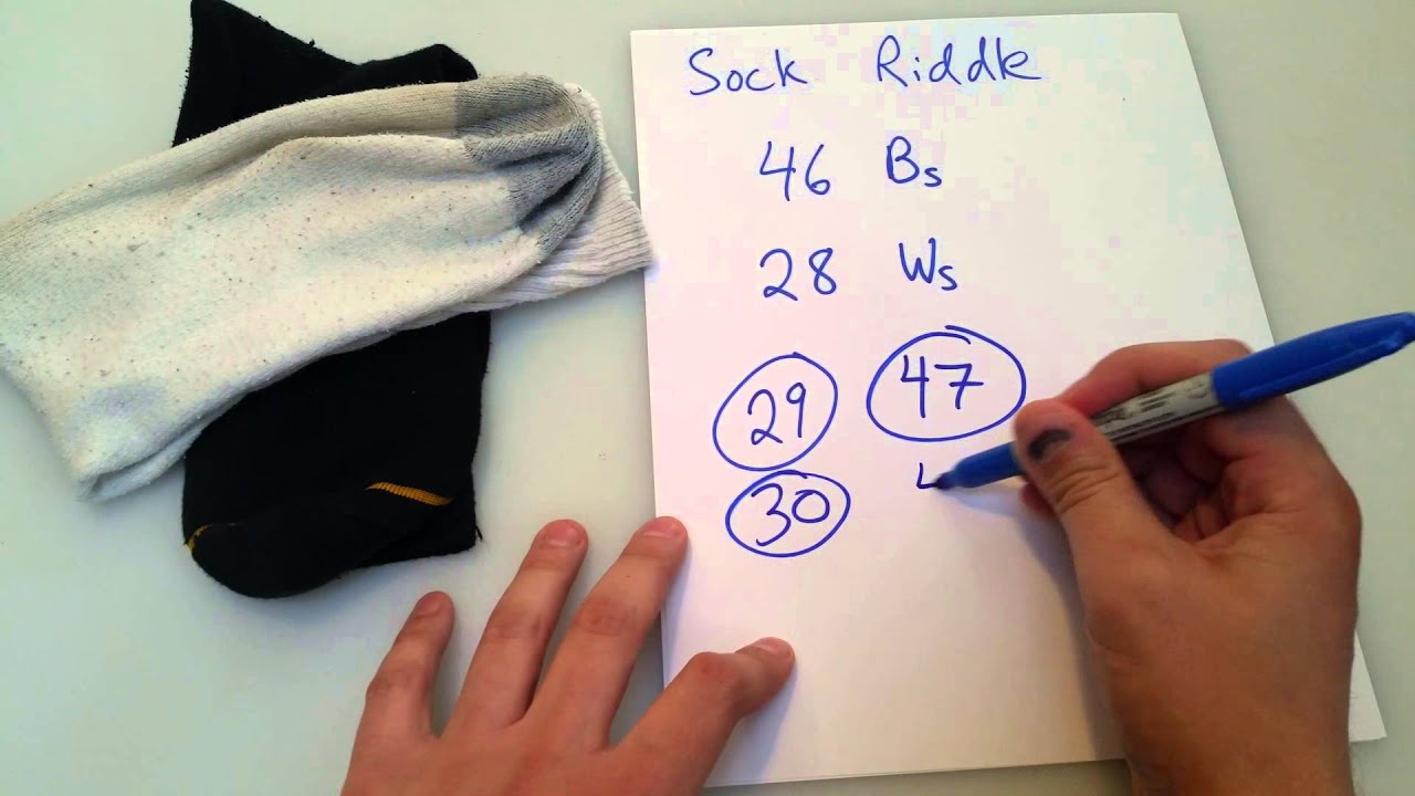 Brain Teaser: Matching Socks Riddle - YouTube