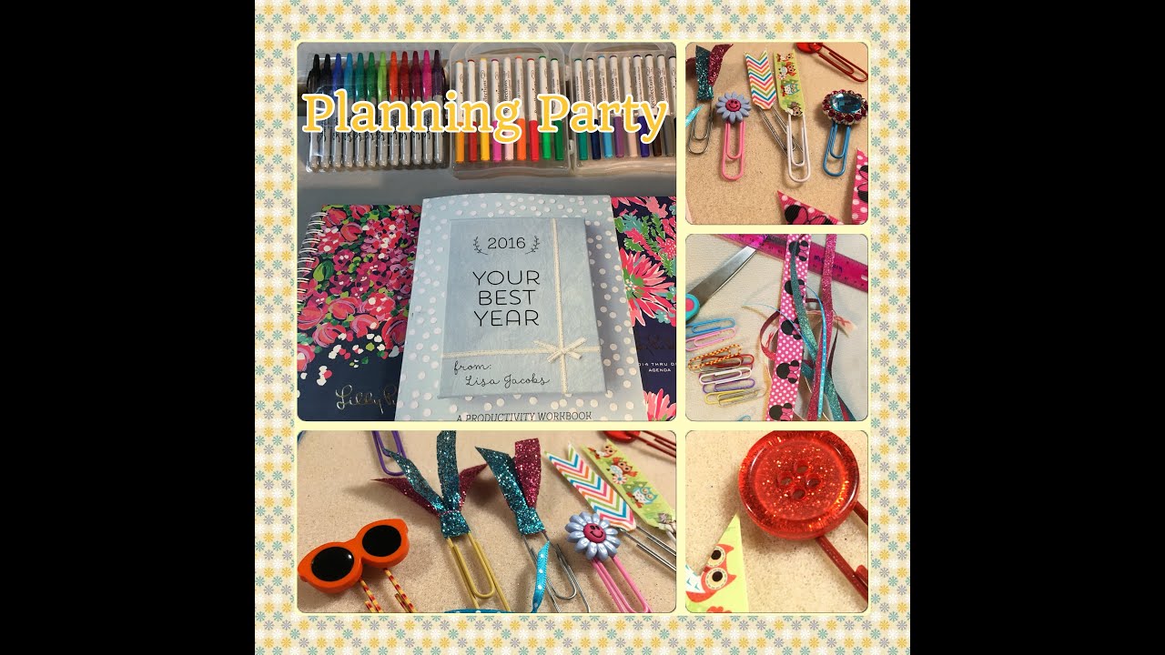 2016 Lilly Pulitzer Lisa Jacobs Planner Review and DIY Paper Clips ...