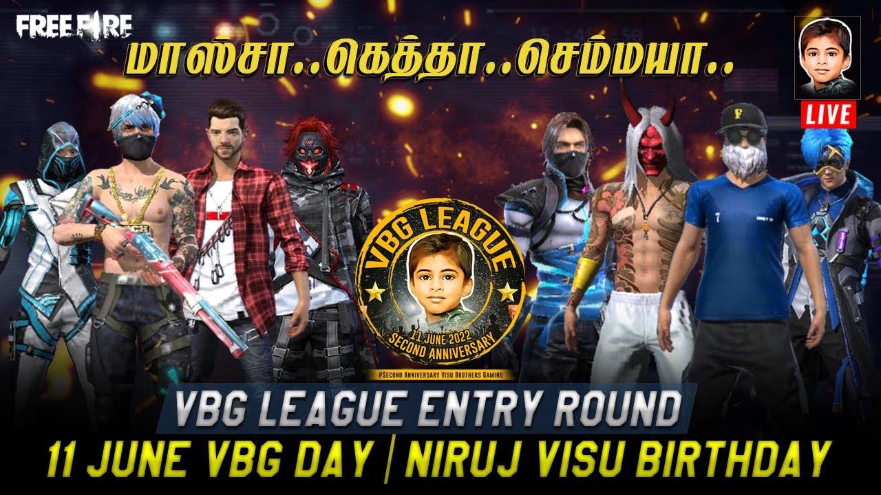 VBG League Qualifier Tournament🔥FINAL ENTRY ROUND | FREEFIRE TAMIL ...
