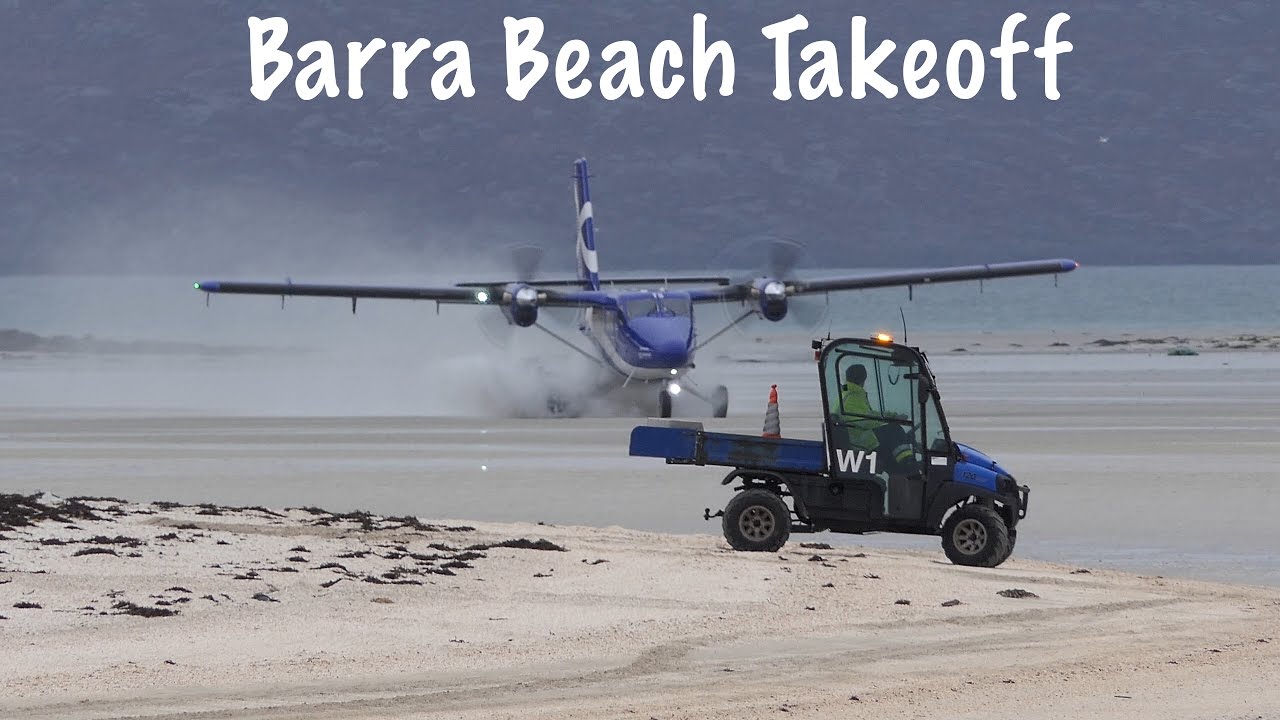Barra Beach Takeoff & Landing [4K/UHD] - YouTube
