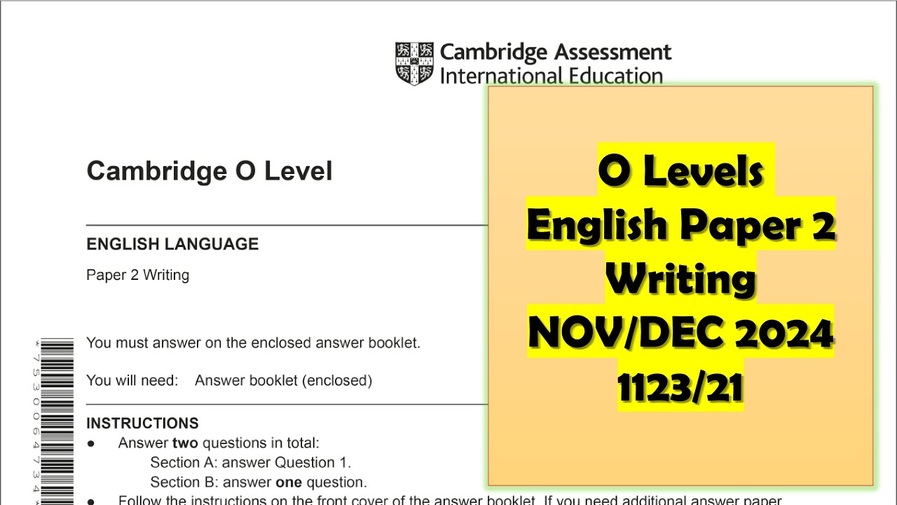 IGCSE-O-Level English-Solved Paper 2 Writing 1123/21 Oct/Nov 2024 ...