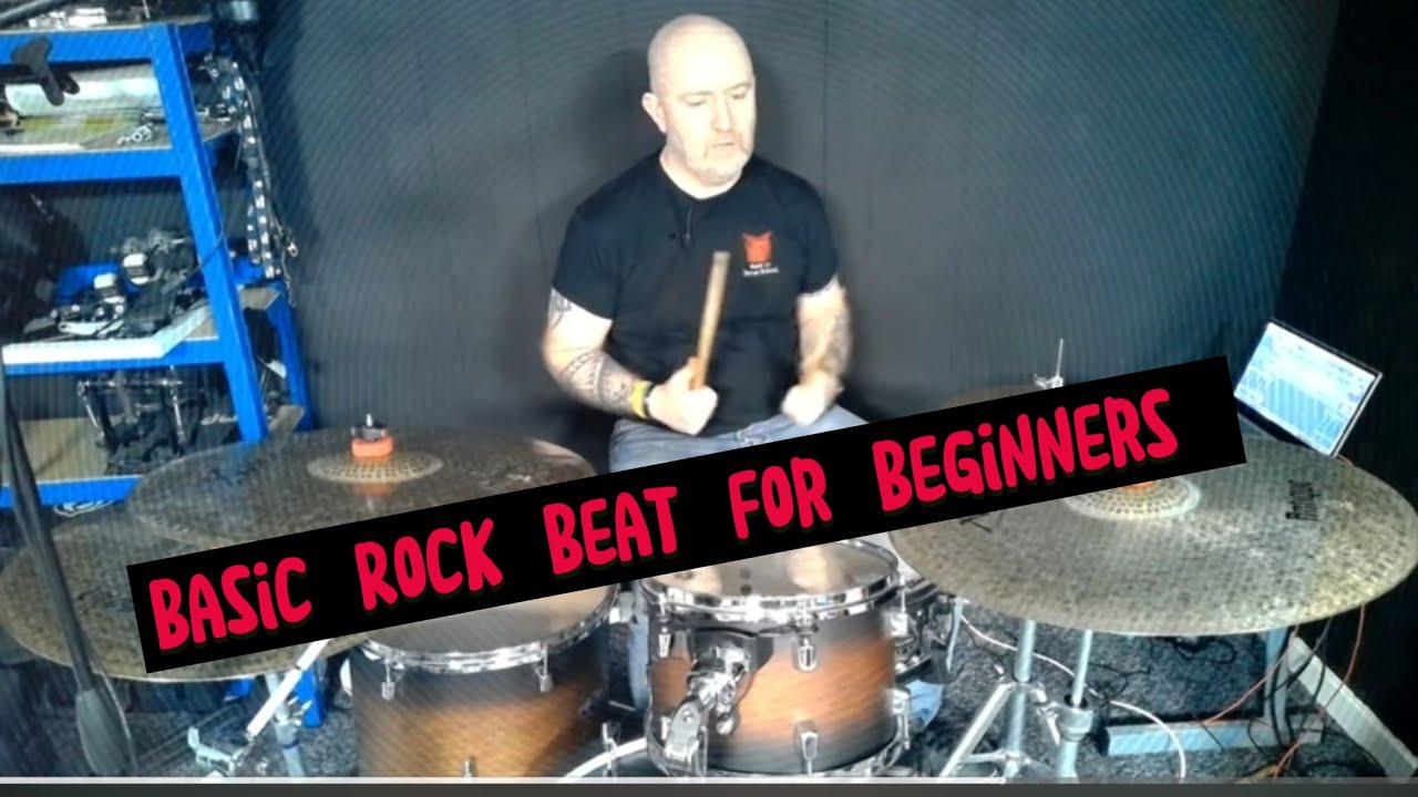Basic Rock Beat for Beginners - YouTube